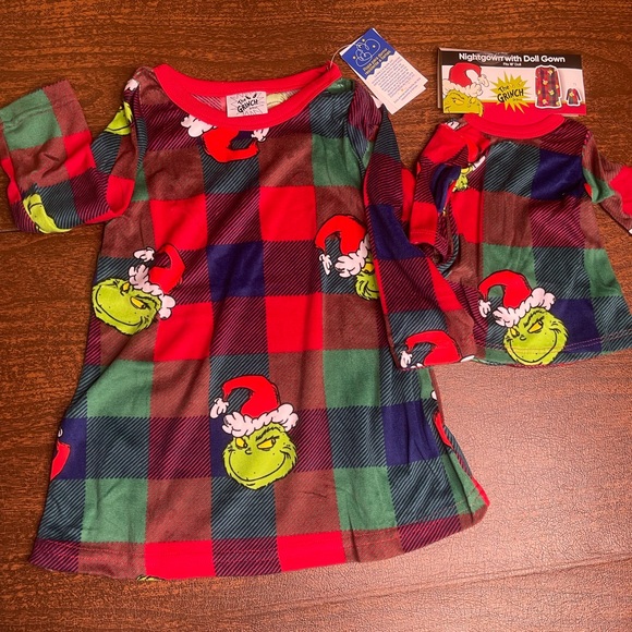 Dr. Seuss | Pajamas | Nwt 2t Or 4 Grinch Doll Dollie And Me Matching ...